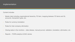 Group reporting solution | PPTX