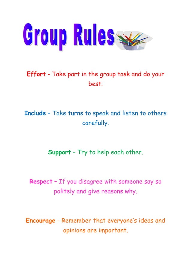 Group rules | DOC
