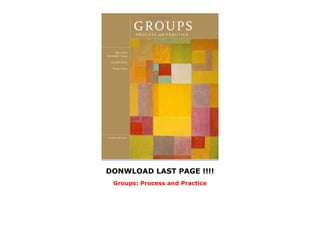Groups: Process and Practice | PDF