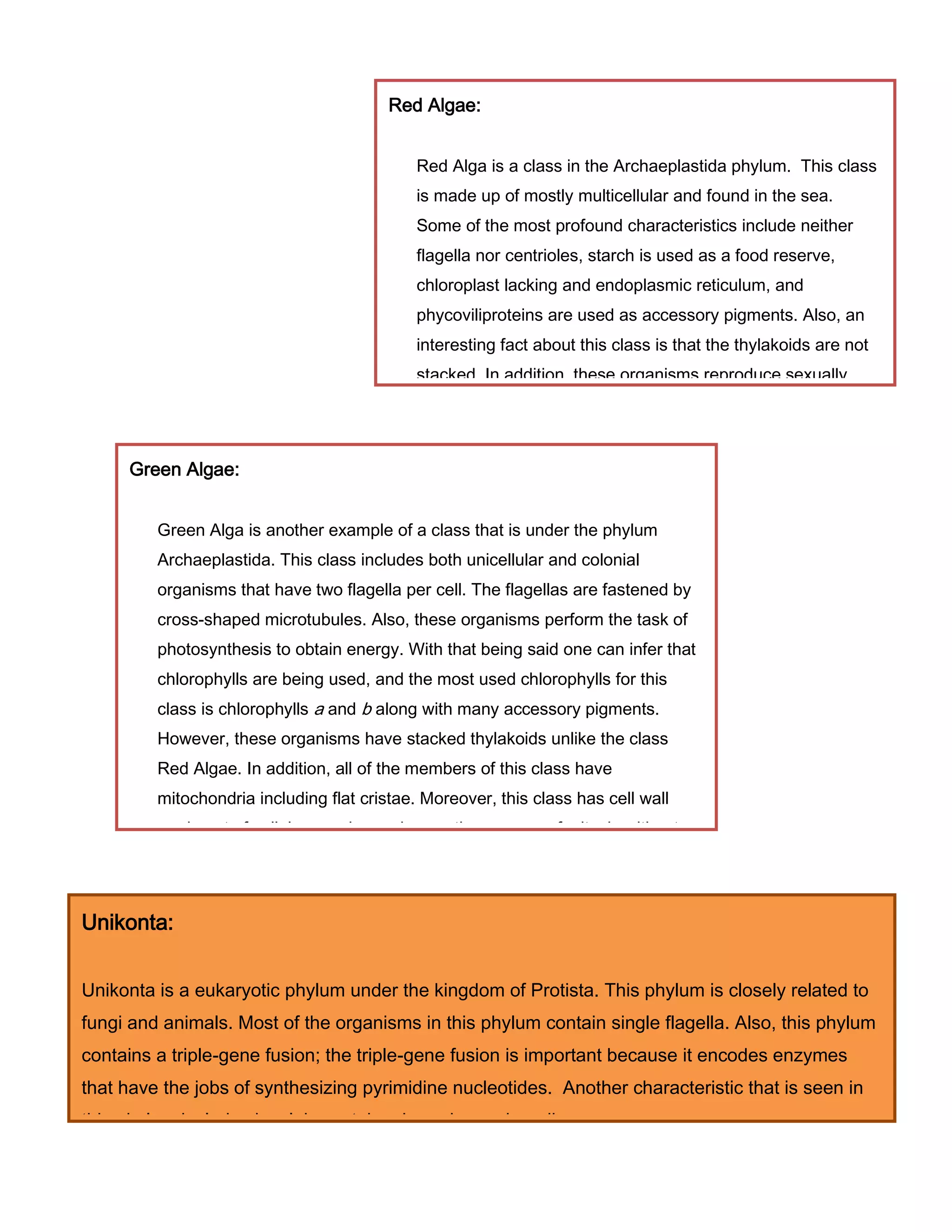 Groups and classes of protista | PDF