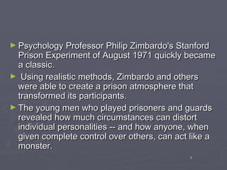 Groups- Obedience_Stanford Prison | PPT