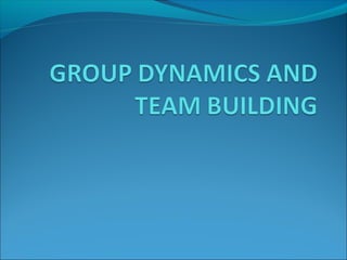 Groups and team buliding | PPT