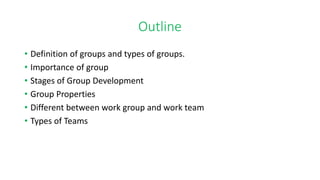 Groups and teams | PPT