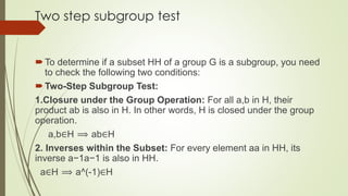 Presentation on Groups BSc maths important for students | PPT