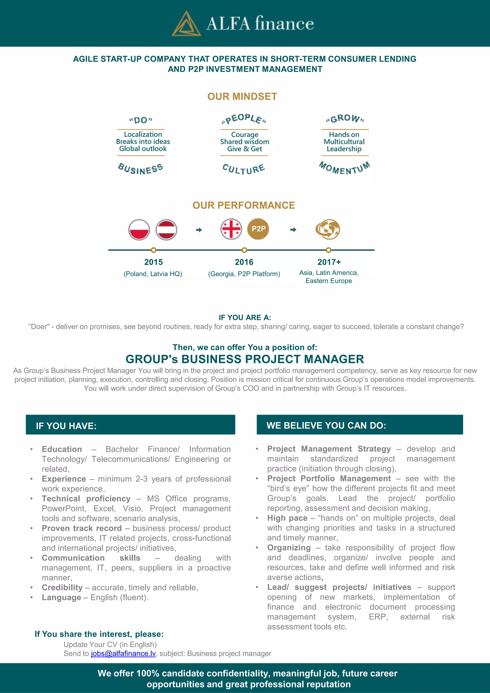 Group's Business project manager | PDF