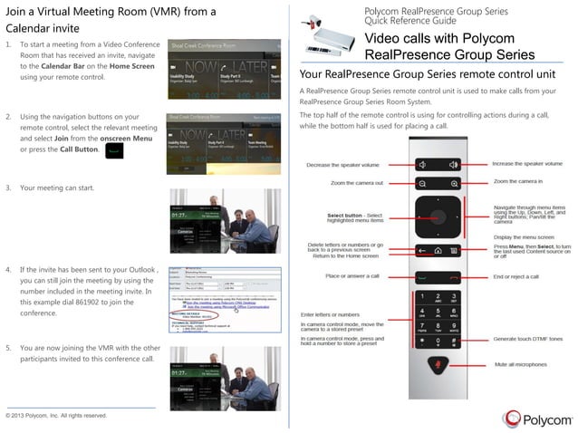 Using a Polycom Group Series to join a VMR | PDF | Web Conferencing | Computer Software and ...