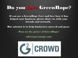 GreenRope Group Setup Best Practices | PPT