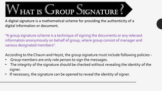 Group signature | PDF