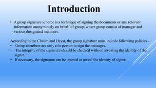 Group signature | PPTX