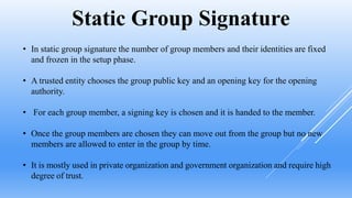 Group signature | PPTX