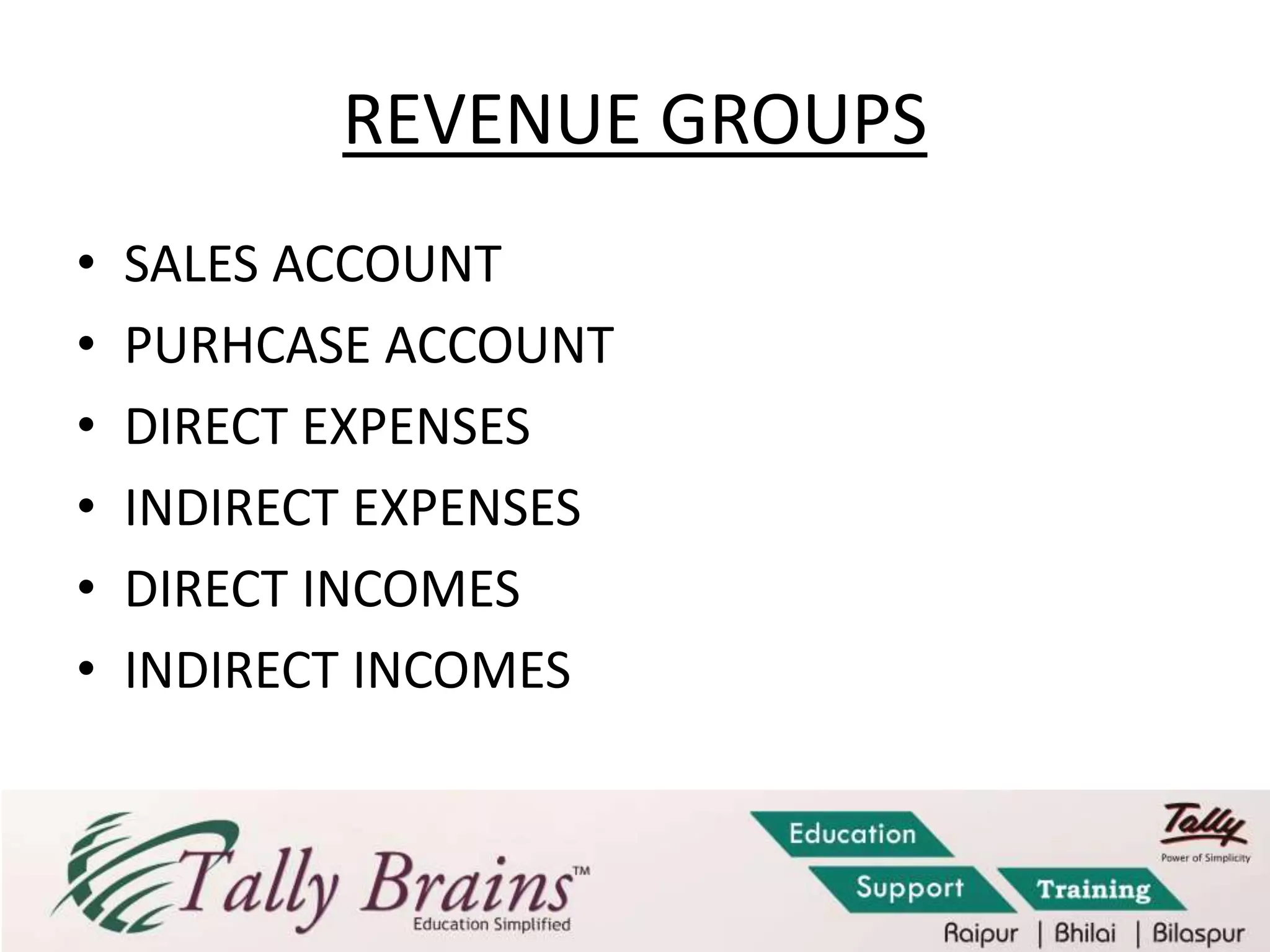 Groups in Tally.ERP 9 | PPTX
