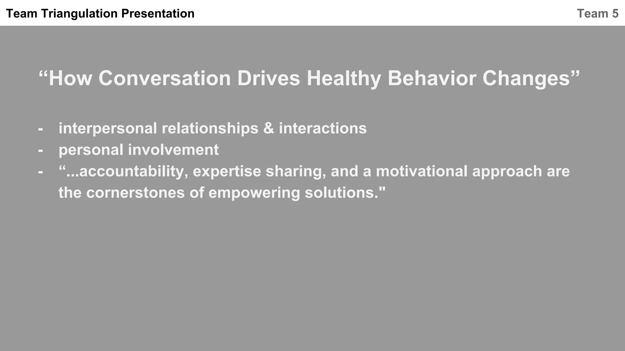 Team Triangulation Presentation | PDF