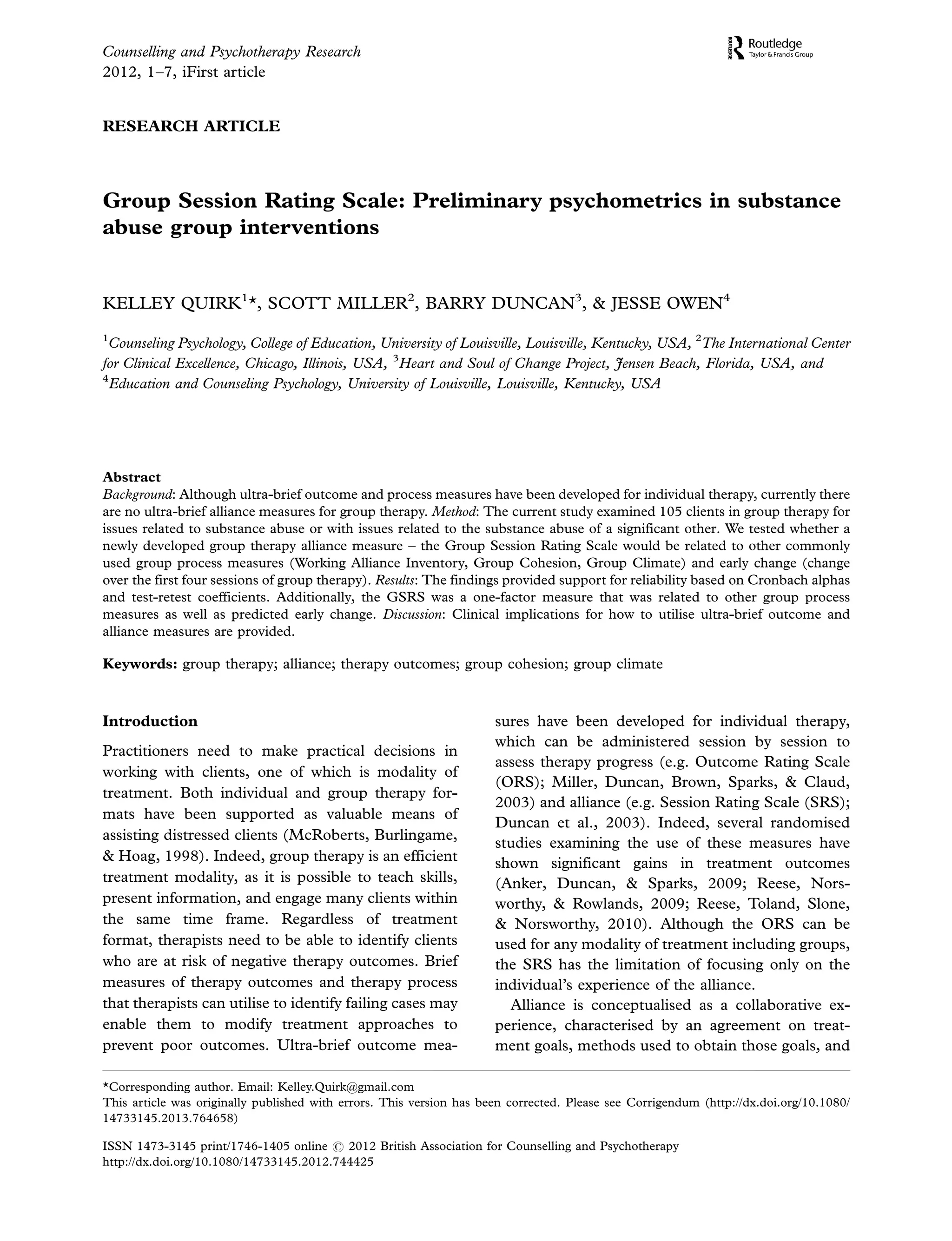 GroupSRSValidationStudy | PDF