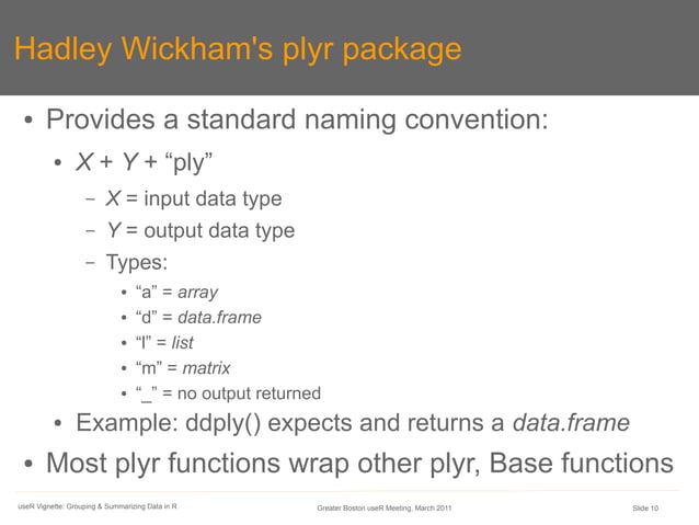 Grouping & Summarizing Data in R Grouping & Summarizing Data in R