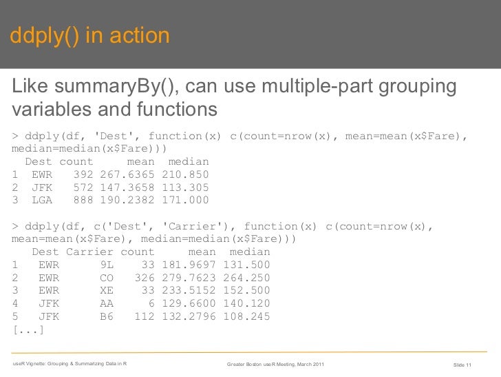 Grouping & Summarizing Data in R Grouping & Summarizing Data in R