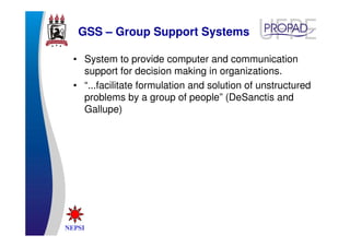 Group Support Systems - GSS | PDF