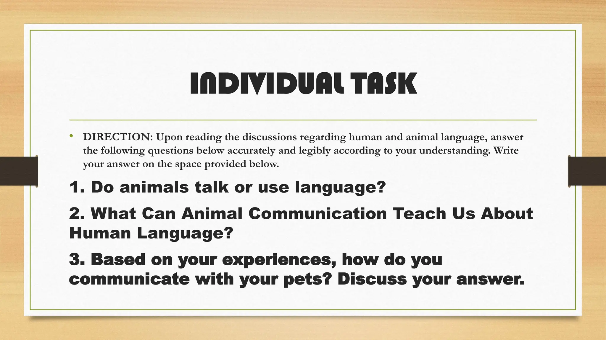 Language Acquisition Enrichment Activity | PPT