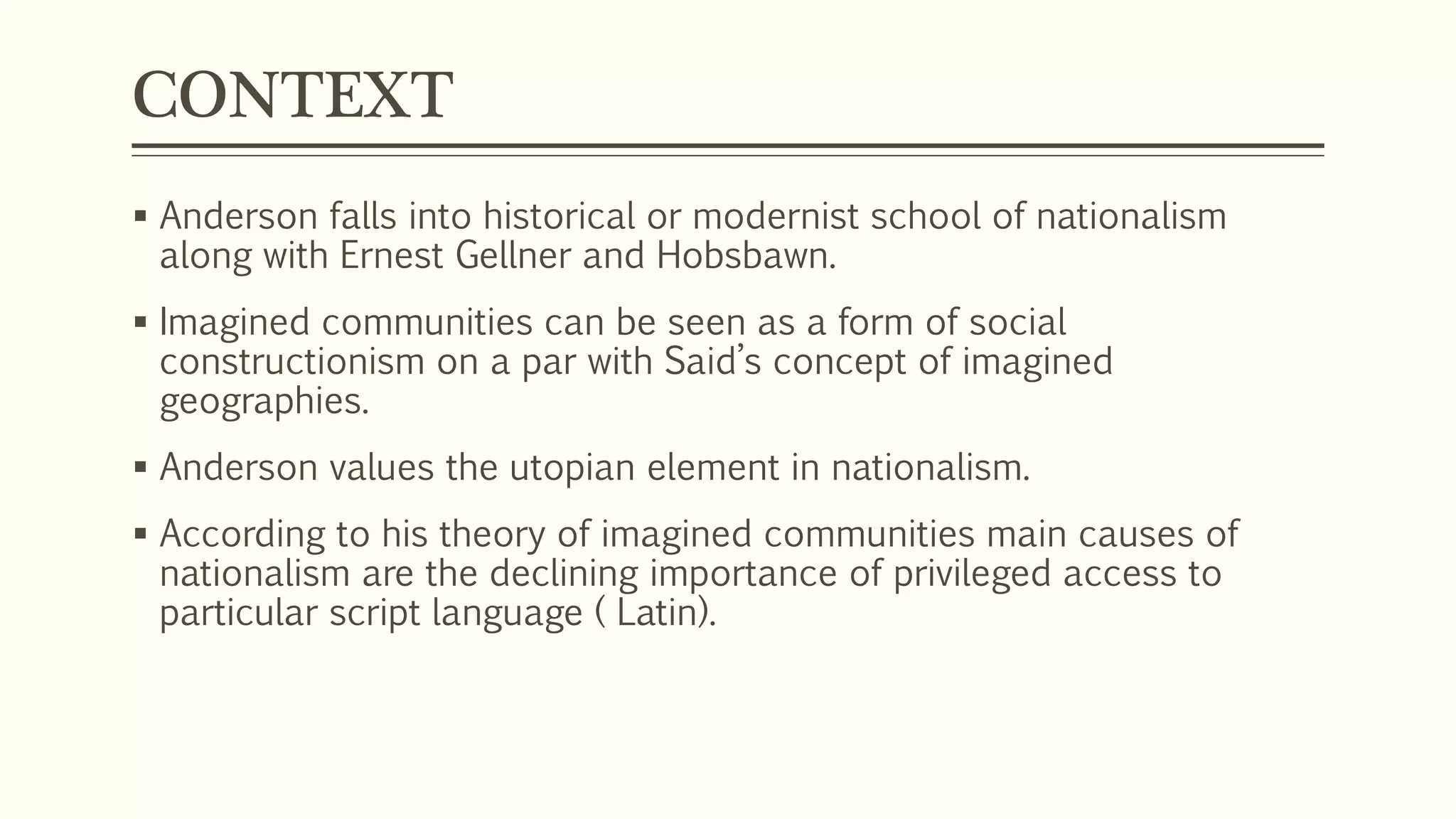 IMAGINED COMMUNITIES | PPTX