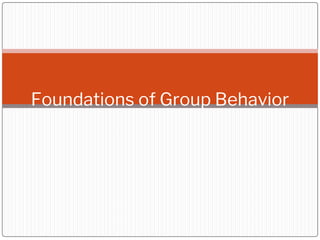 Group Team Behavior- Organisational behaviour characteristics | PPT