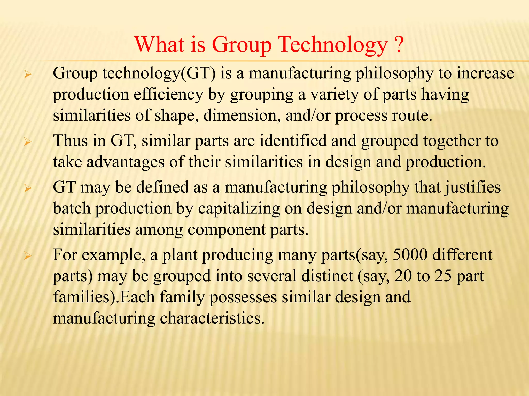 Group technology | PPTX