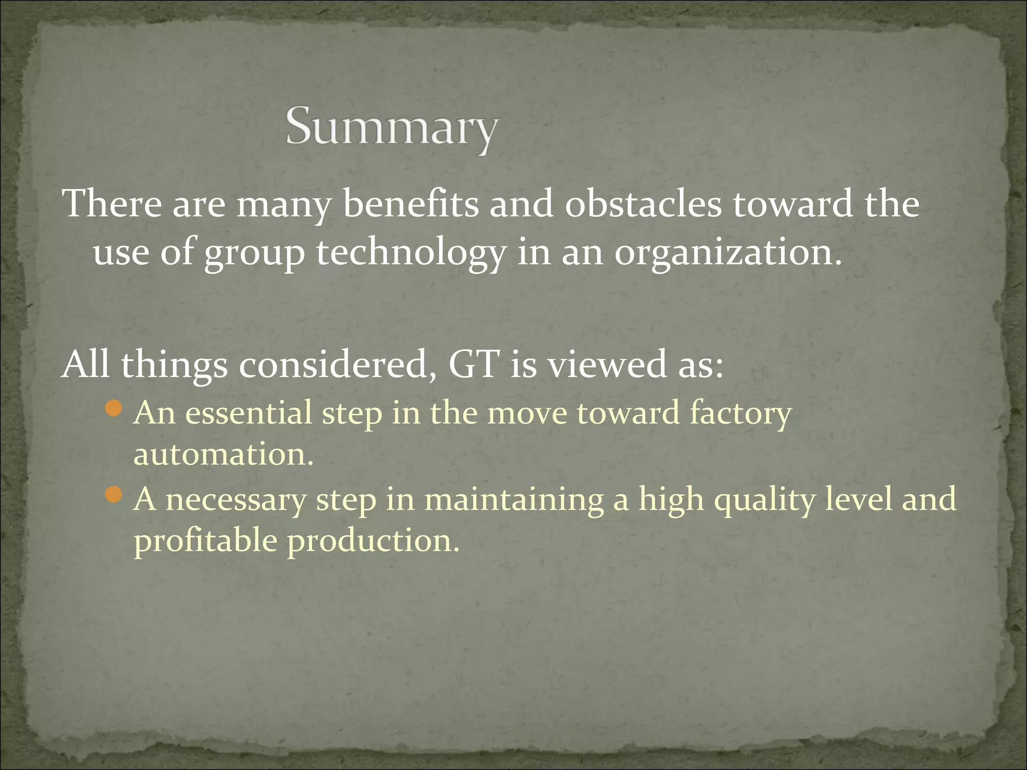 Group technology[1] | PPT