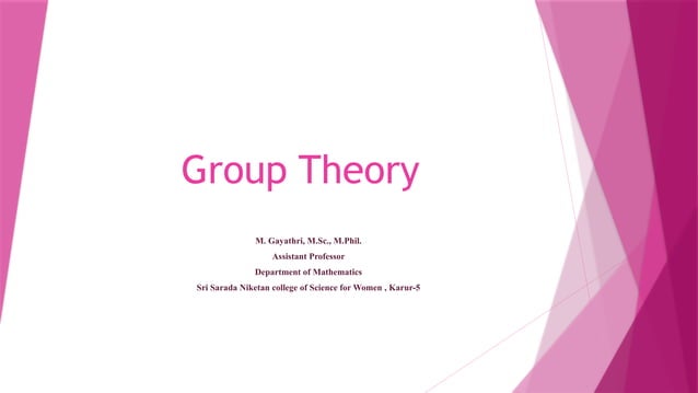 Group Theory - Discrete Mathematics.pptx | Chemistry | Science