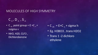 point group group theory inorganic chemistry | PPTX