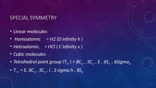 point group group theory inorganic chemistry | PPTX | Chemistry | Science