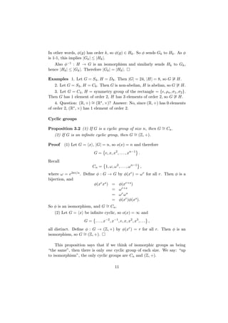 Group theory notes | PDF