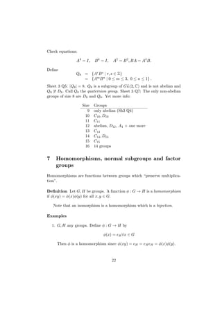 Group theory notes | PDF