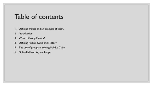 Group theory rubiks cube presentation... | PPTX