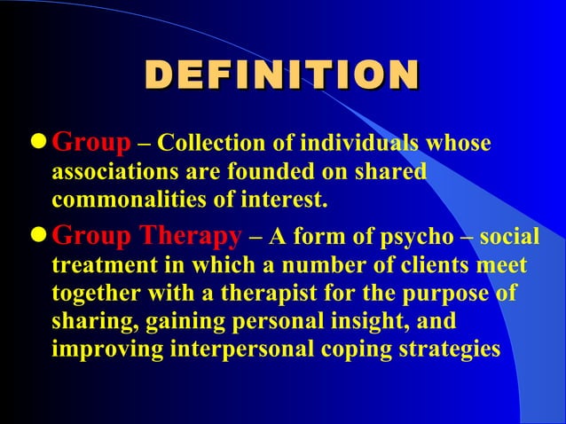 Group therapy | PPT