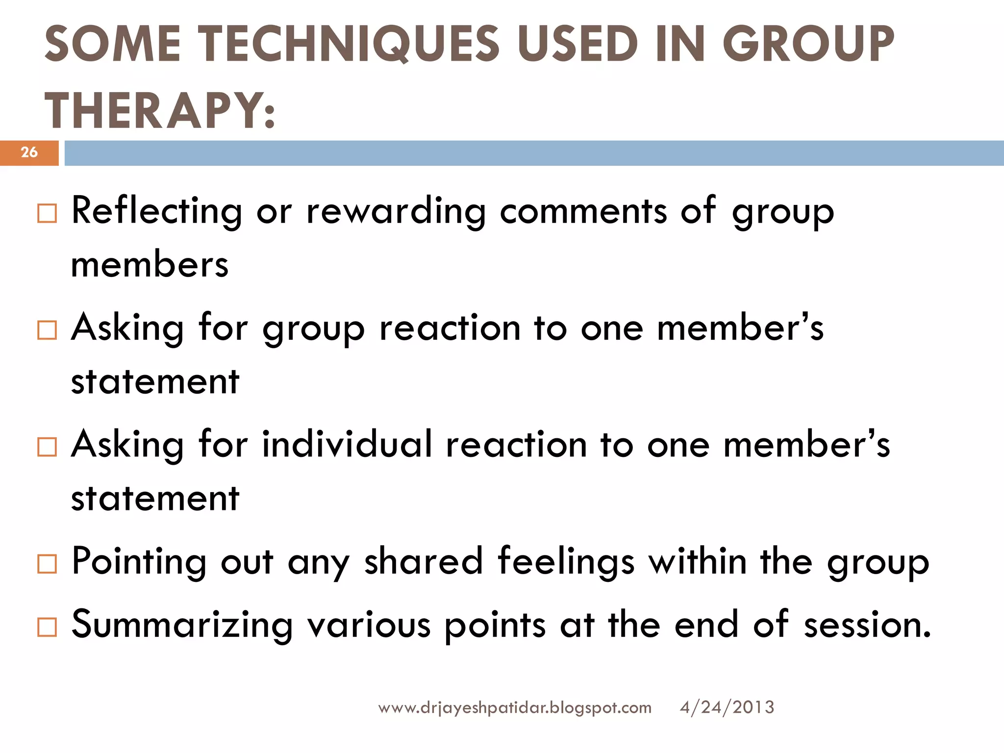 Group therapy | PDF