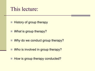 Group therapy | PPT