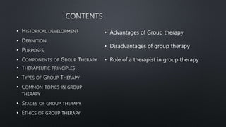 Group therapy.pptx in therapies of psychiatry | PPTX