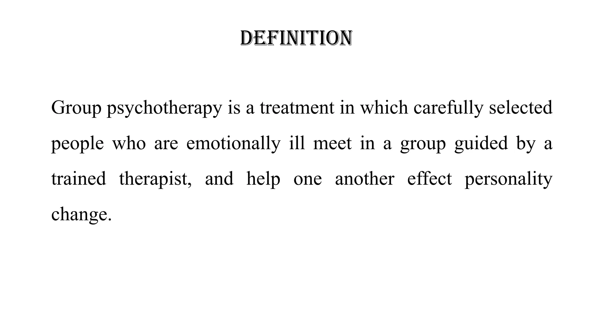 GROUP THERAPY as a part of psychotherapy | PPTX