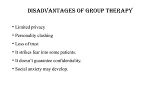 GROUP THERAPY as a part of psychotherapy | PPTX