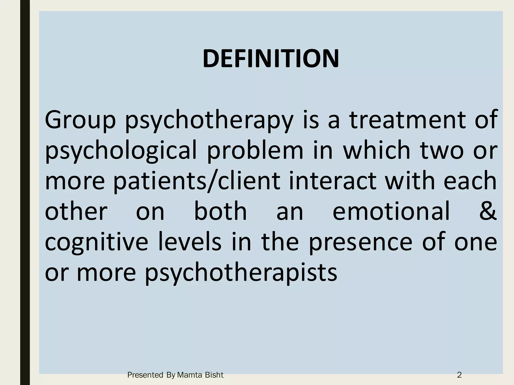 Group psychotherapy therapy | PDF