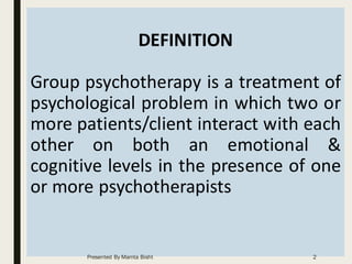 Group psychotherapy therapy | PPT