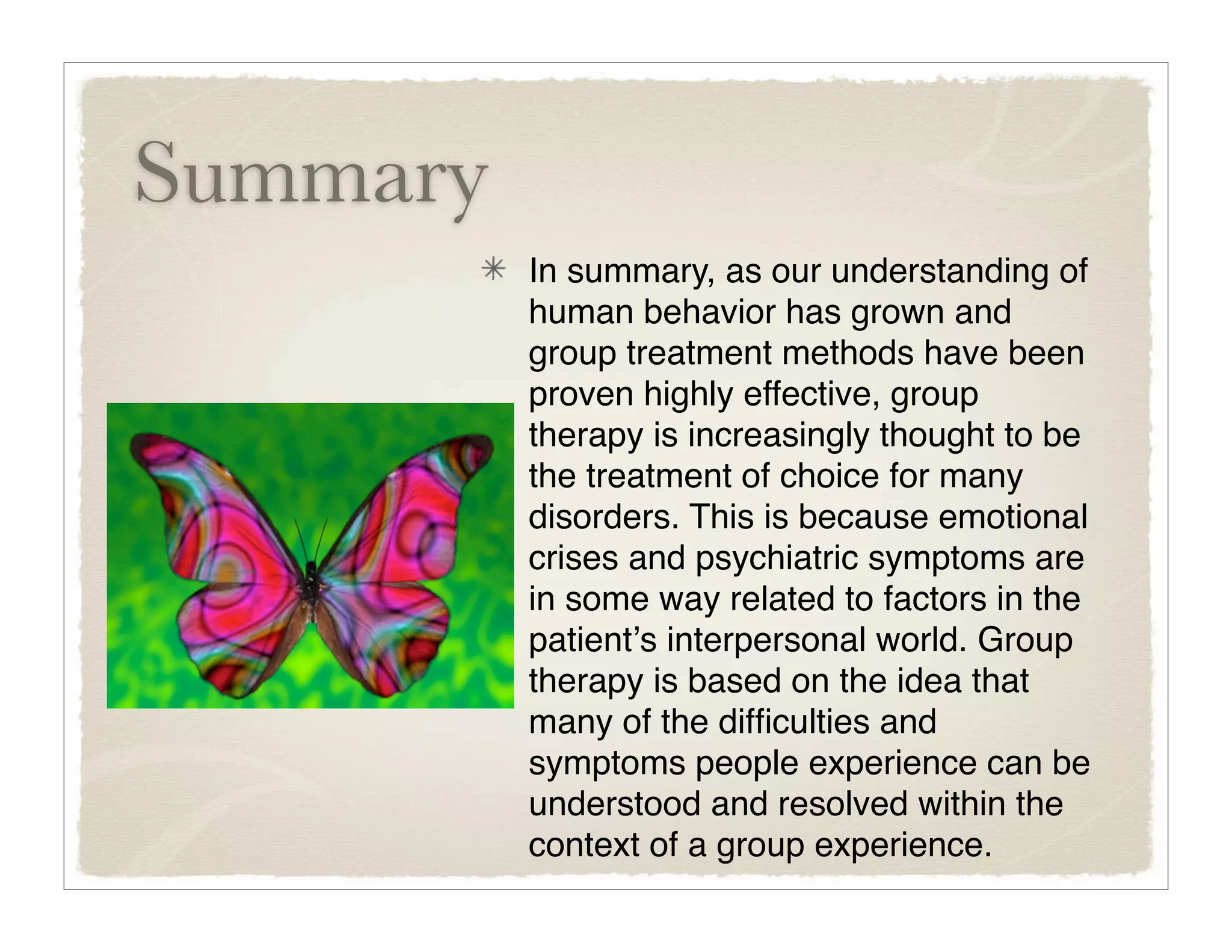 Group Therapy Presentation (Power Point)Pdf | PDF
