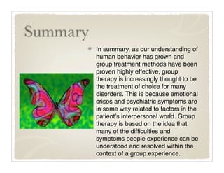 Group Therapy Presentation (Power Point)Pdf | PDF