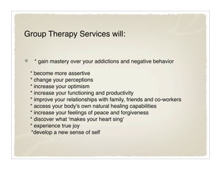 Group Therapy Presentation (Power Point)Pdf | PDF