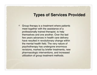 Group Therapy Presentation (Power Point)Pdf | PDF