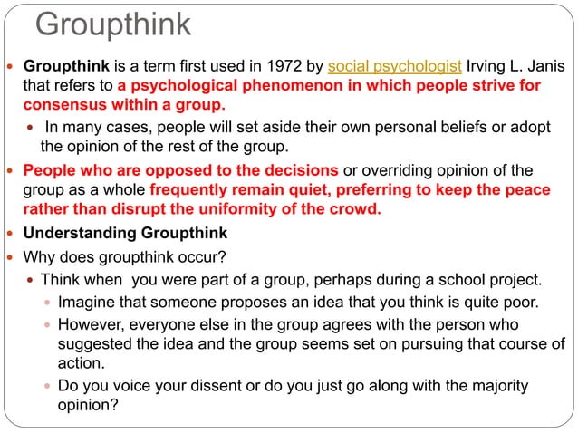 Groupthink | PPTX