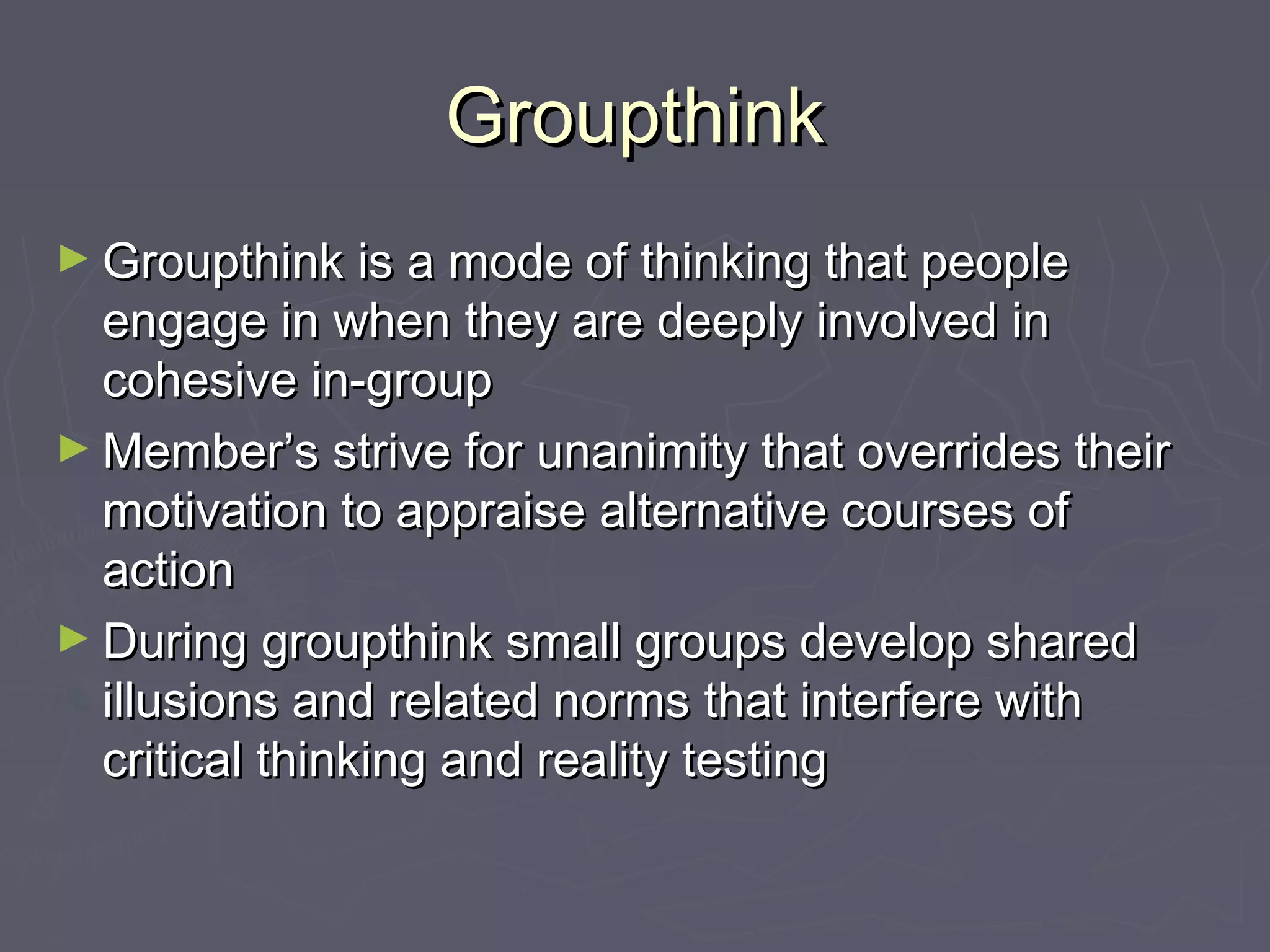 Groupthink and Ethics | PPT