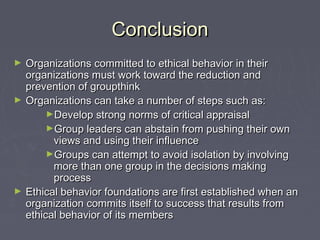 Groupthink and Ethics | PPT