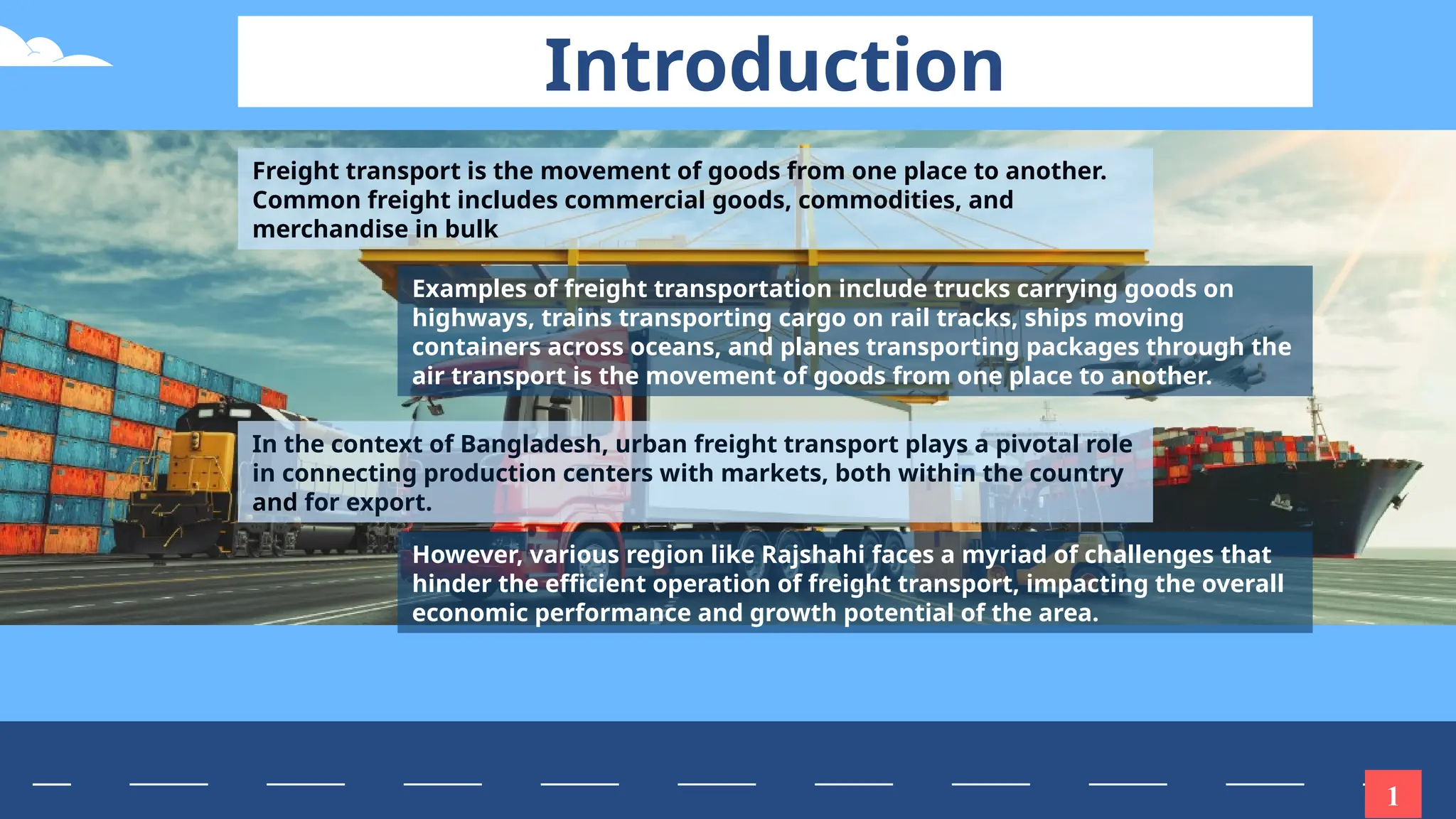 Urban Freight Transport Trip Operation and Challenges in the North ...