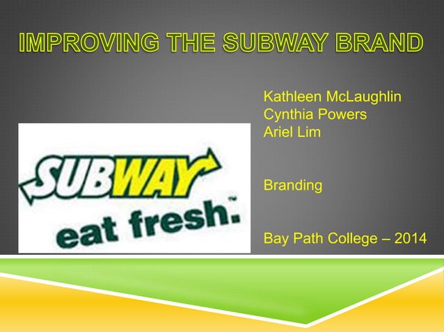 Group three presentation - Subway | PPTX
