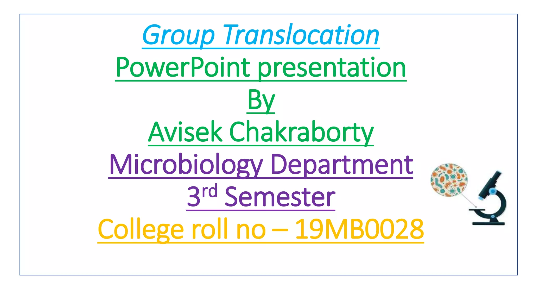 Group translocation | PPTX