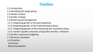 INTEGRATING GENDER EQUALITY IN TO PROJECTS AND PROGRAMS | PPTX